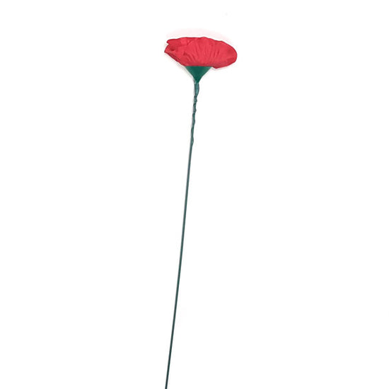 Long Stem Poppy on a 16" Wire Stem | Lady Haig's Poppy Factory Scotland